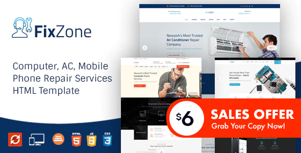 FixZone - Electronics Repair HTML Template by ThemeKalia | ThemeForest