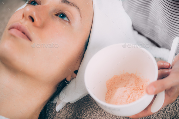 Vitamin Emollient Clarifying Alginate Peel Off Facial Mask Stock Photo ...