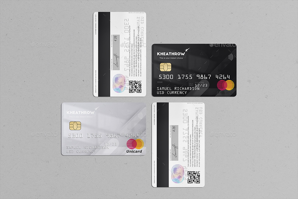 Credit / Debit Card Mock-Ups Vol.1, Graphics | GraphicRiver