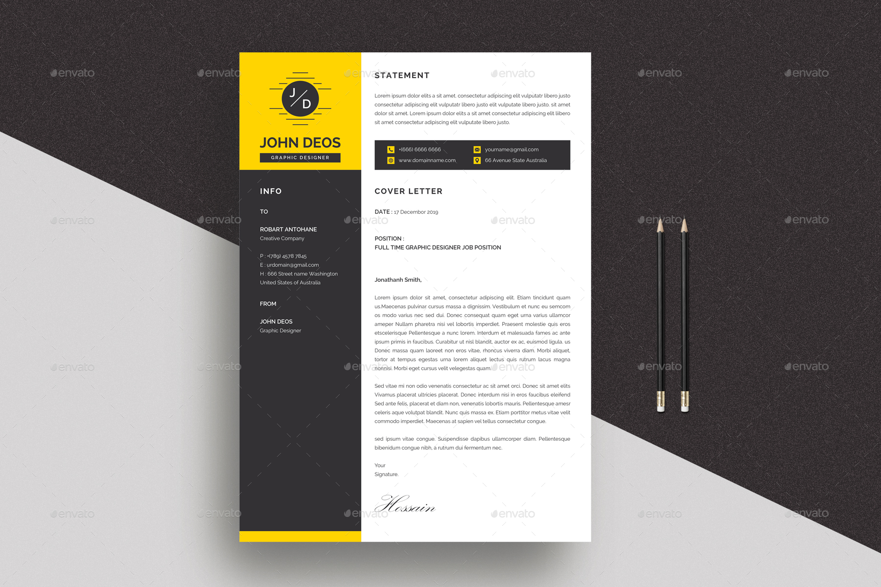 Resune/CV, Print Templates | GraphicRiver