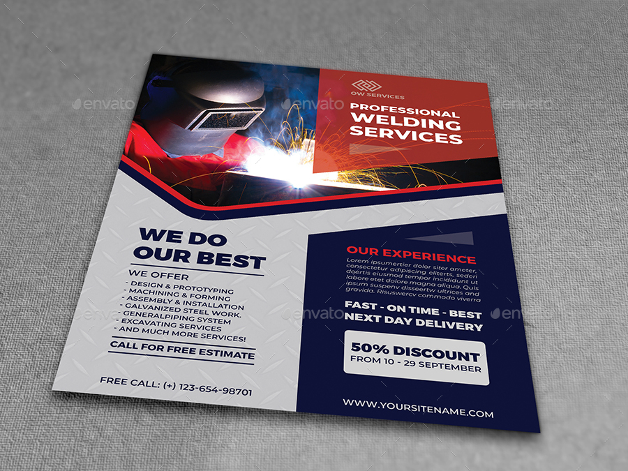 Welding Services Flyer Template, Print Templates | GraphicRiver