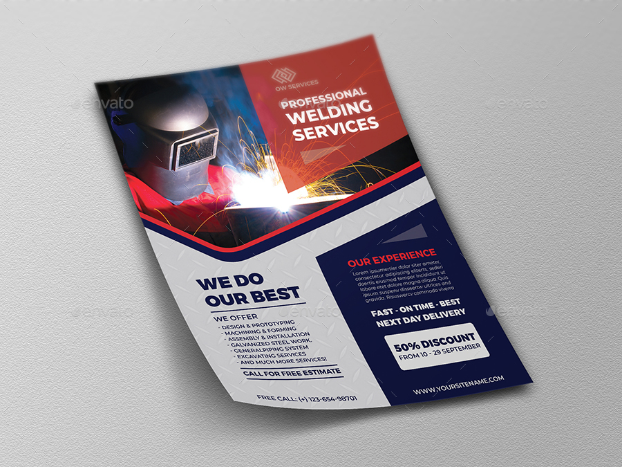 Welding Services Flyer Template, Print Templates | GraphicRiver