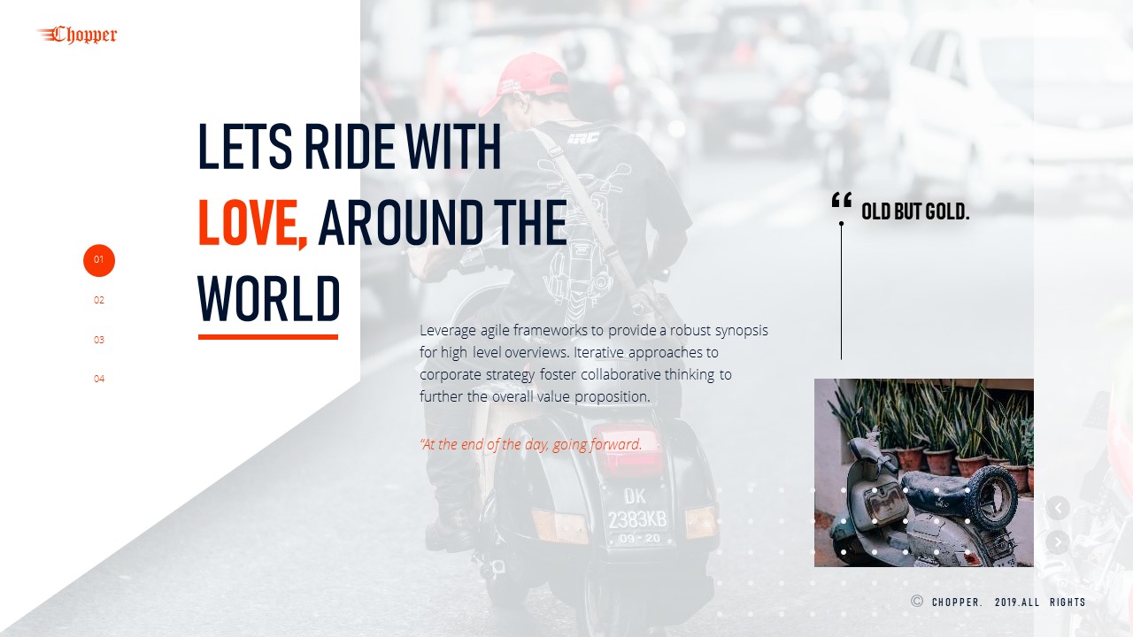 Chopper Creative Automotive Motorcycle PowerPoint Presentation Template ...