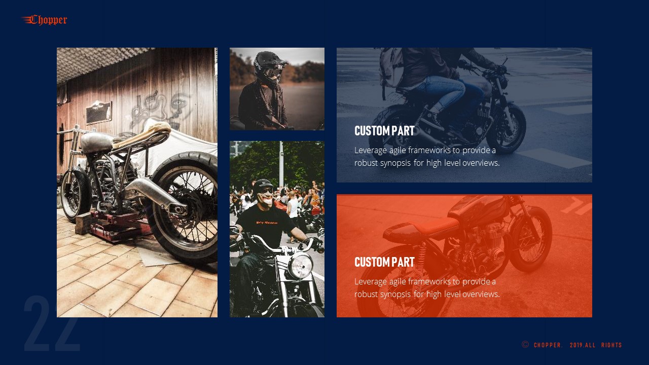 Chopper Creative Automotive Motorcycle PowerPoint Presentation Template ...