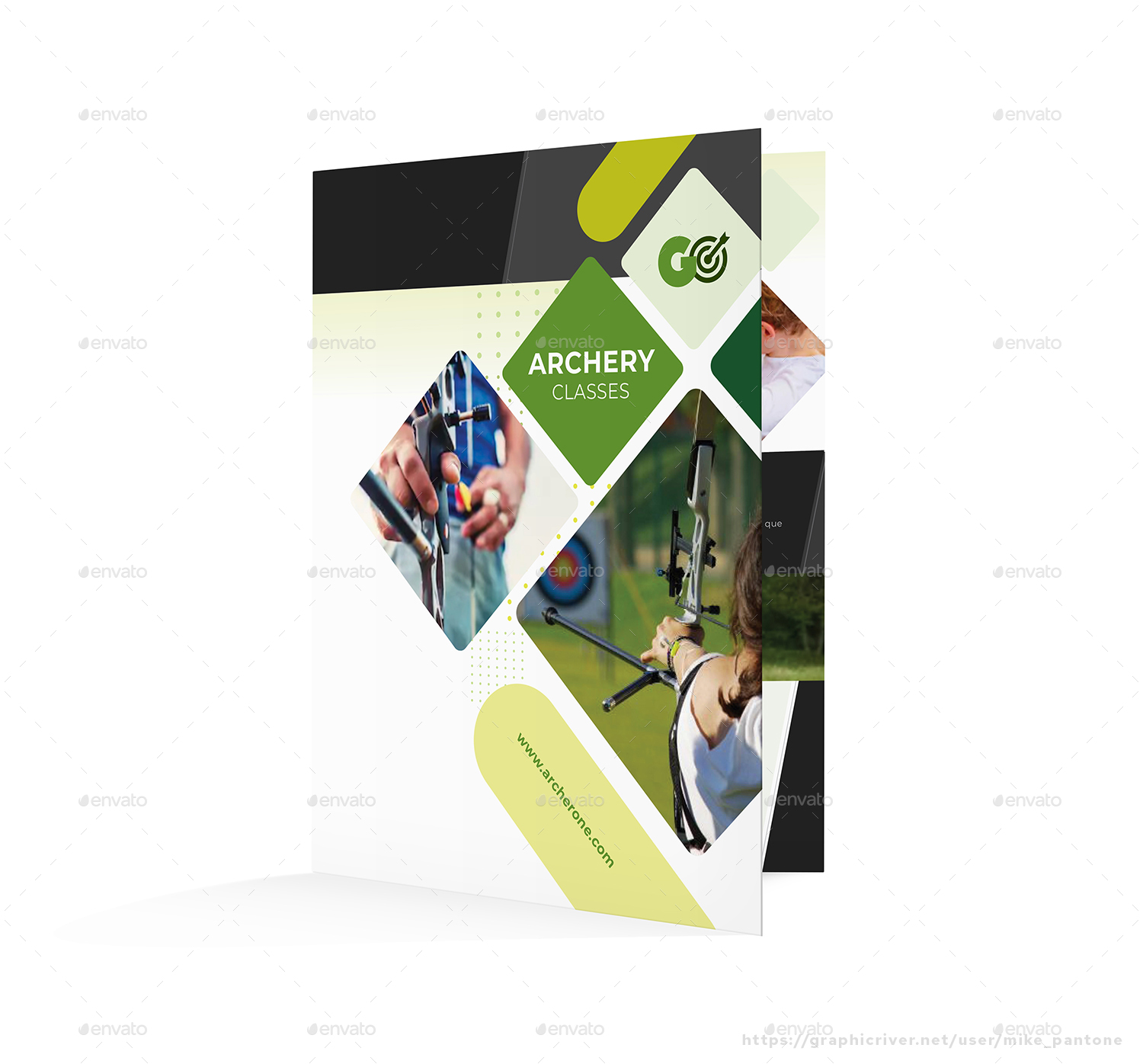 Archery Classes Bifold Brochure, Print Templates | GraphicRiver