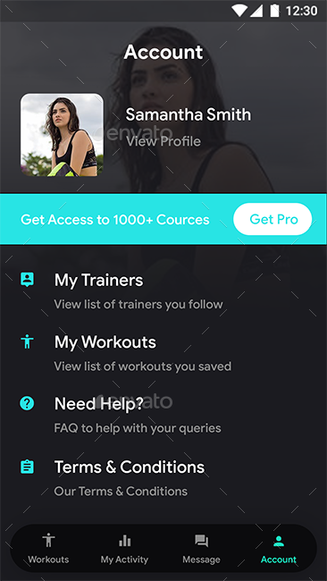 Home Workout App UI Kit | Fitness app UI | Personal Training App UI ...