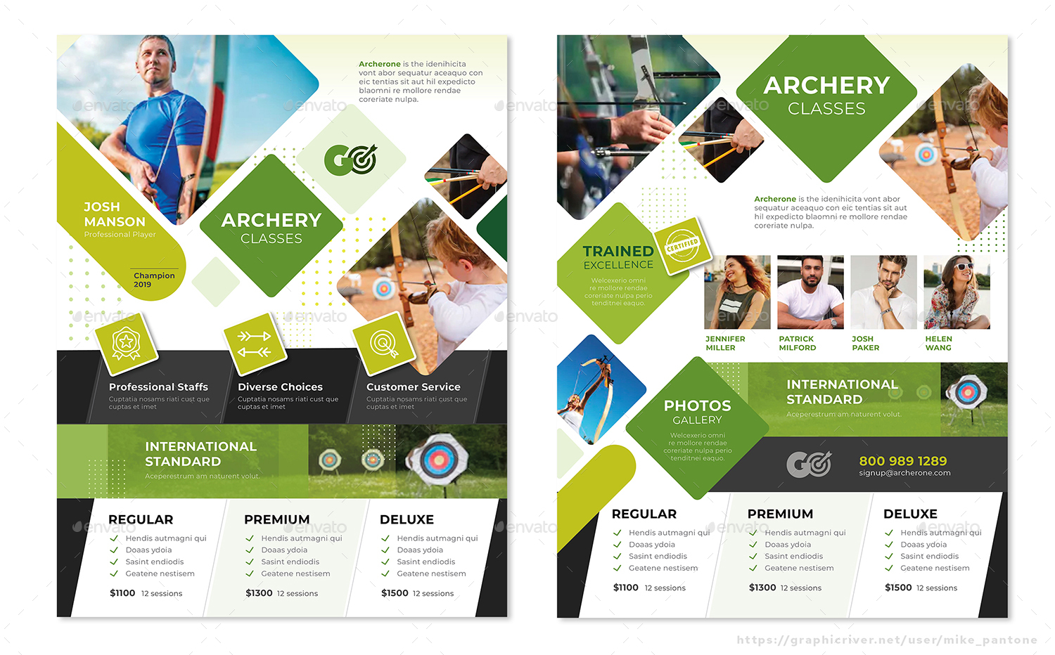 Archery Classes Flyers – 4 Options, Print Templates | GraphicRiver
