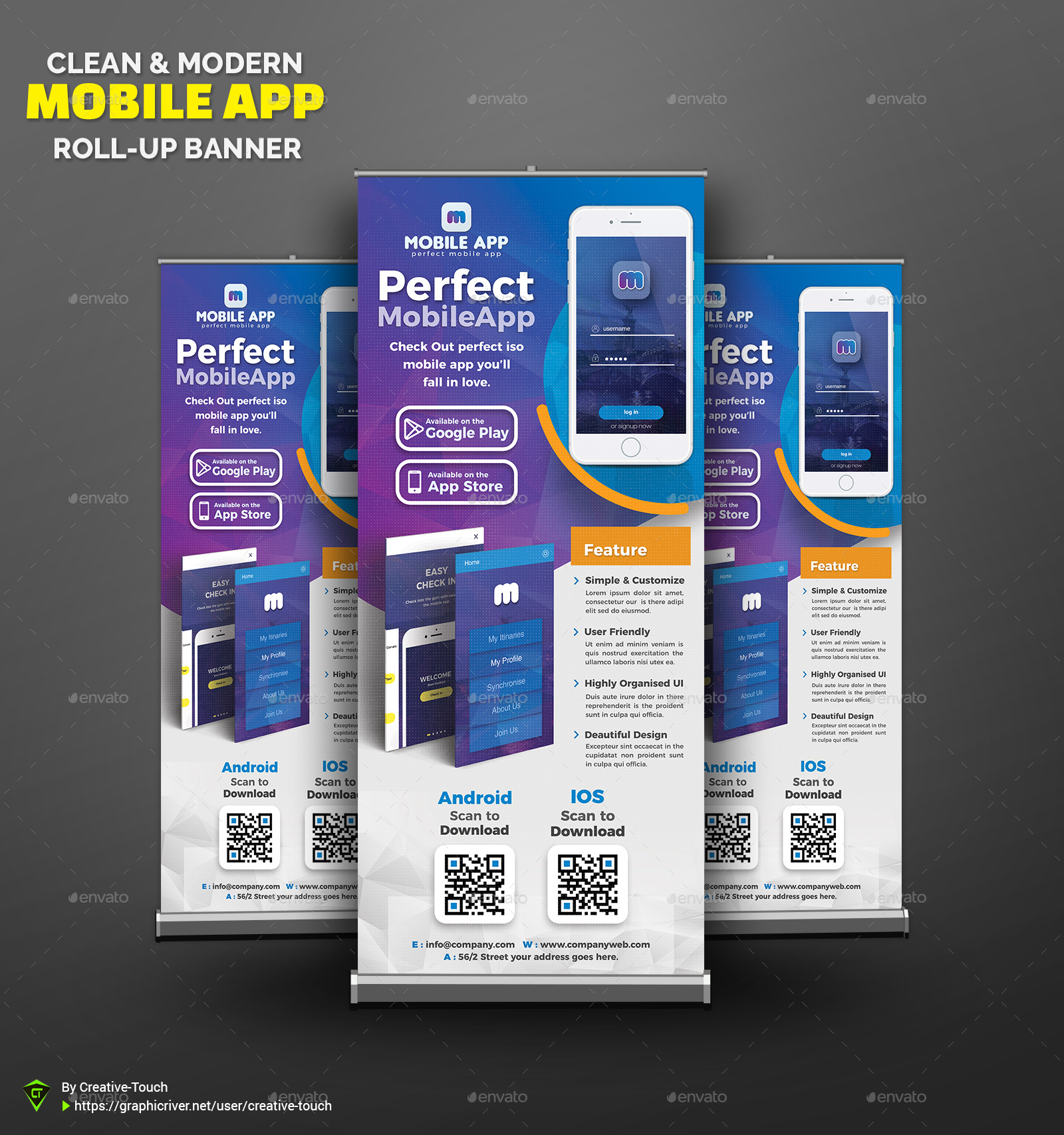 Mobile App Advertising Bundle, Print Templates | GraphicRiver