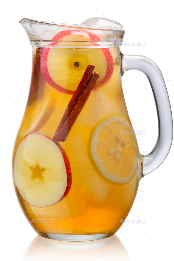 Iced apple cinnamon lemonade jug, paths Stock Photo by maxsol7 | PhotoDune