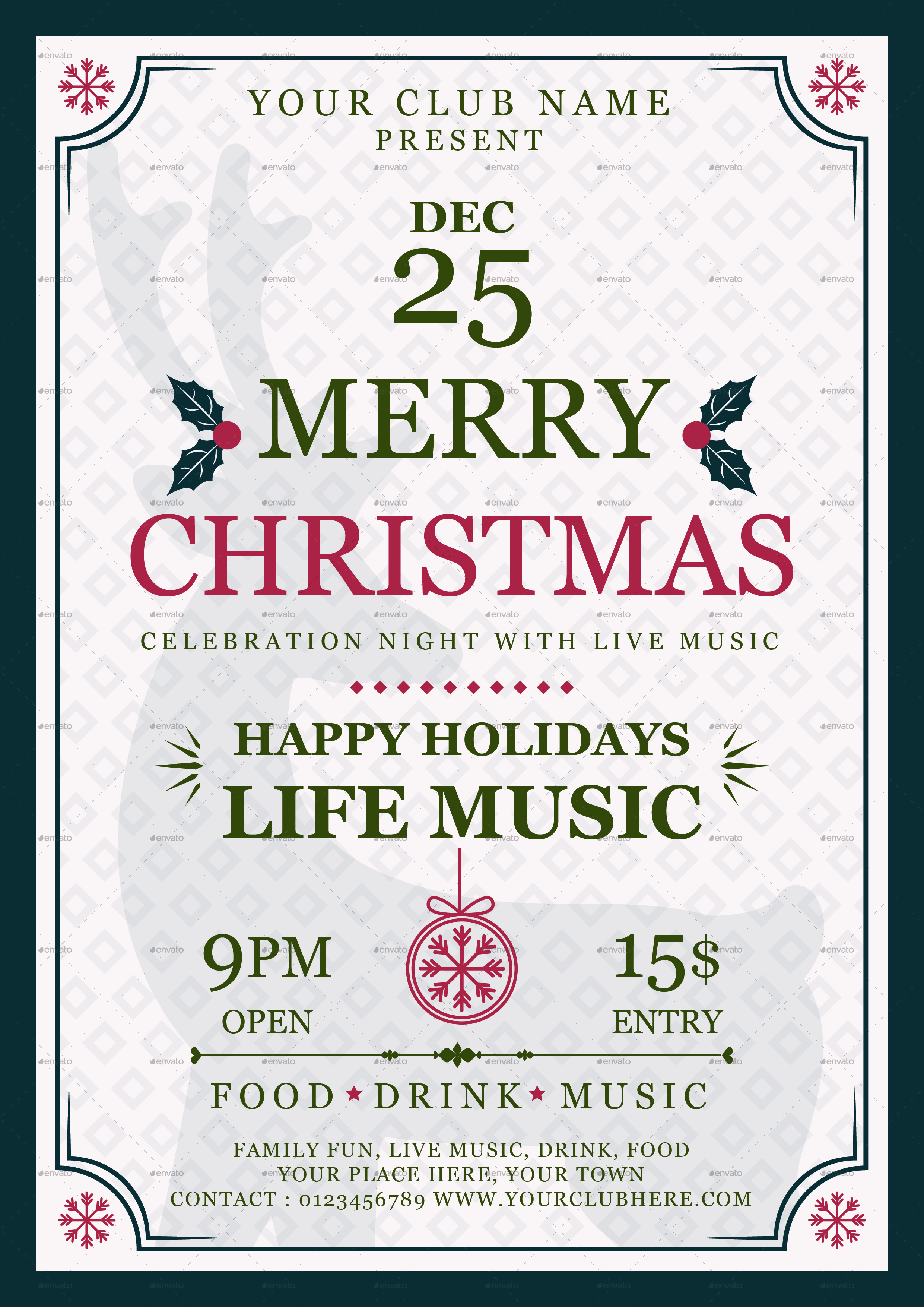 Merry Christmas Flyer, Print Templates | GraphicRiver