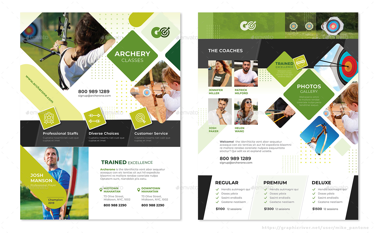 Archery Classes Print Bundle, Print Templates | GraphicRiver