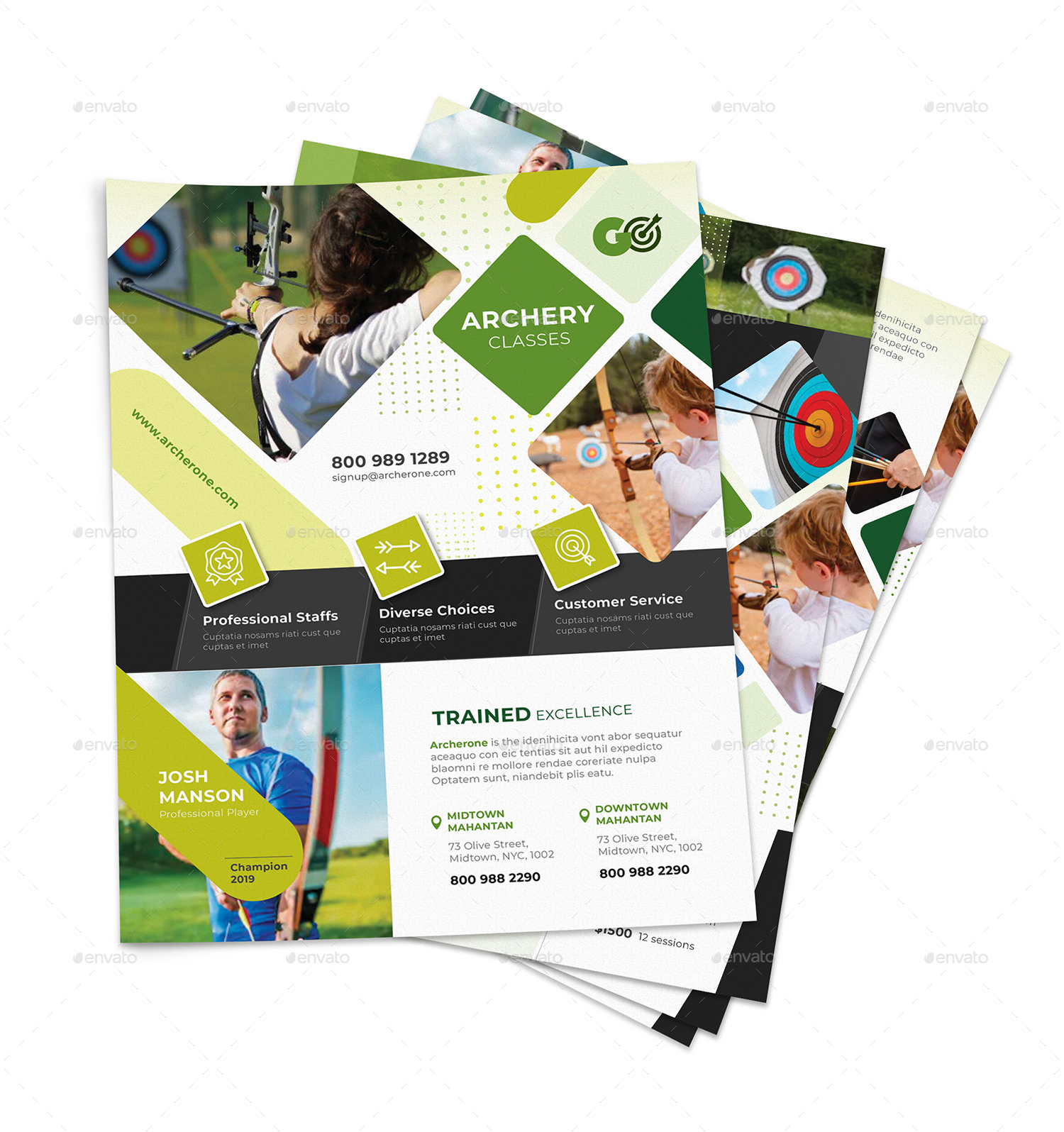 Archery Classes Print Bundle, Print Templates | GraphicRiver