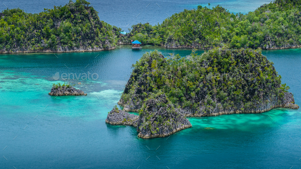 Painemo Island, Blue Lagoon, Raja Ampat, West Papua, Indonesia Stock ...