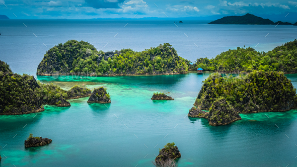 Painemo Island, Blue Lagoon, Raja Ampat, West Papua, Indonesia Stock ...