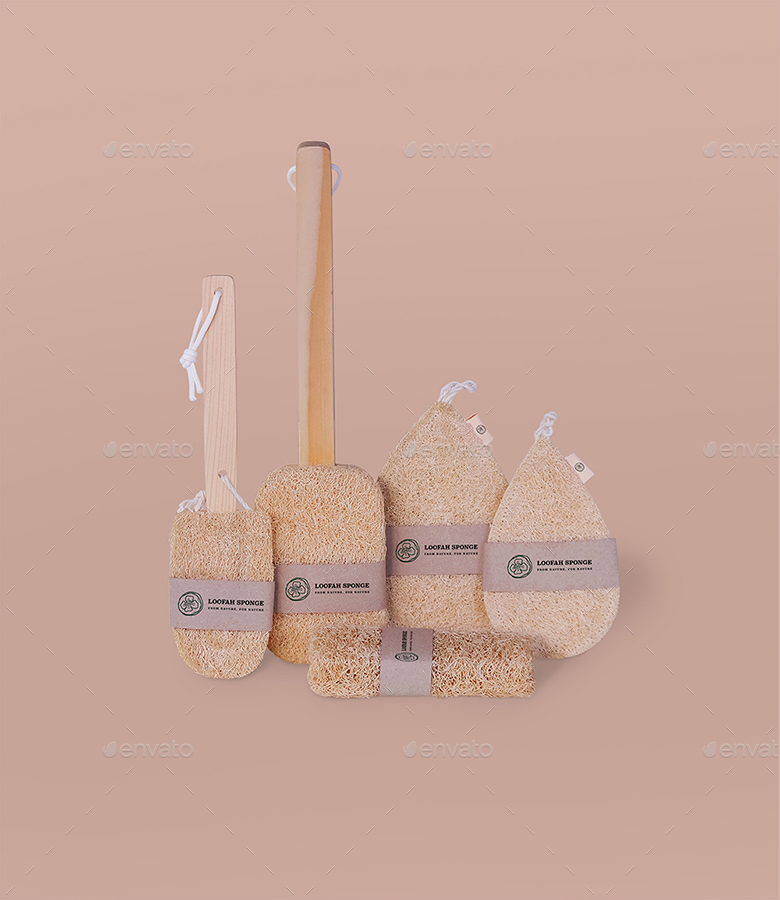 Loofah Sponge PSD Mockup, Graphics | GraphicRiver