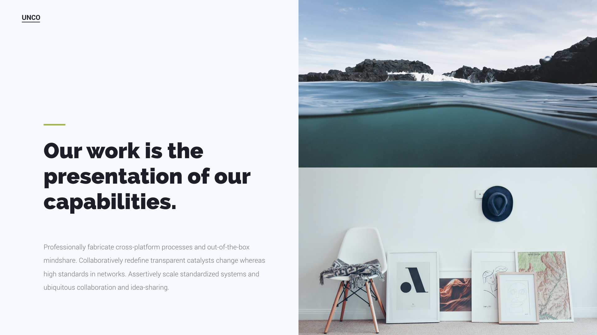 UNCO - Simple Presentation Template (SHIFT Builder), Presentation Templates