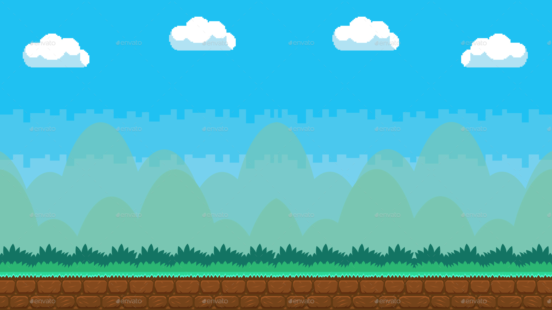 2D Parallax Backgrounds, Game Assets | GraphicRiver