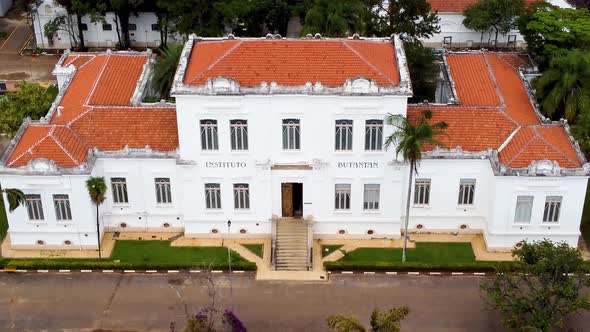 Butantan Institute headquarters at Sao Paulo Brazil., Stock Footage