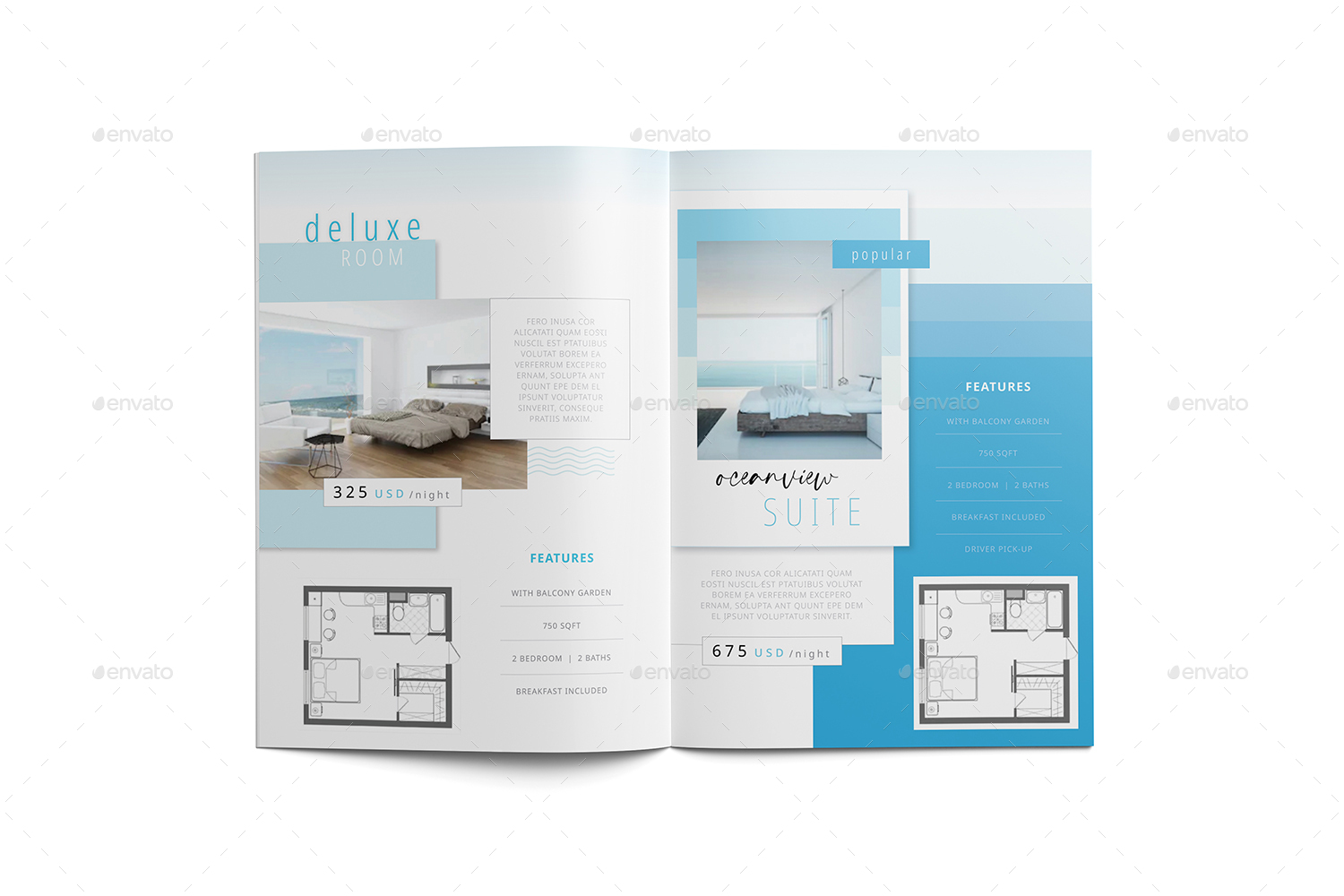 Beach Resort Catalog, Print Templates | GraphicRiver