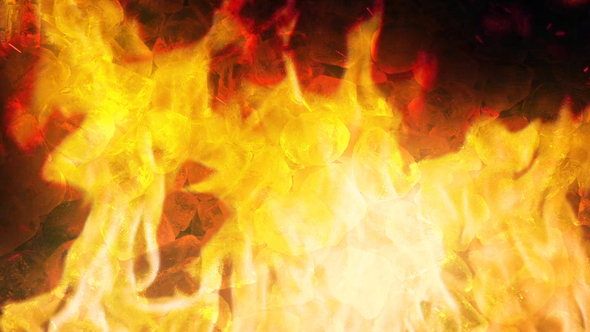 Fantasy Fire Burning Crystals, Stock Footage | VideoHive