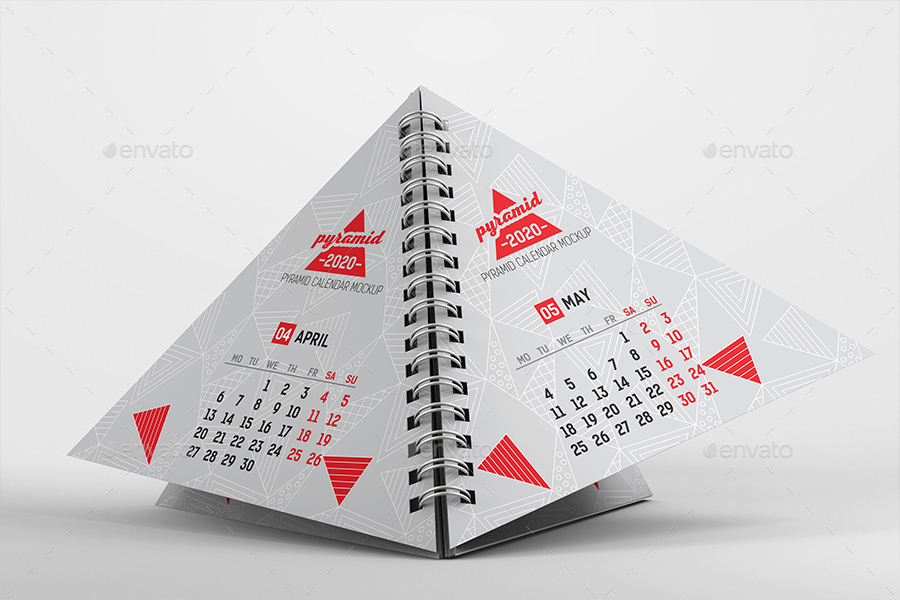 Pyramid Calendar Mockup, Graphics | GraphicRiver