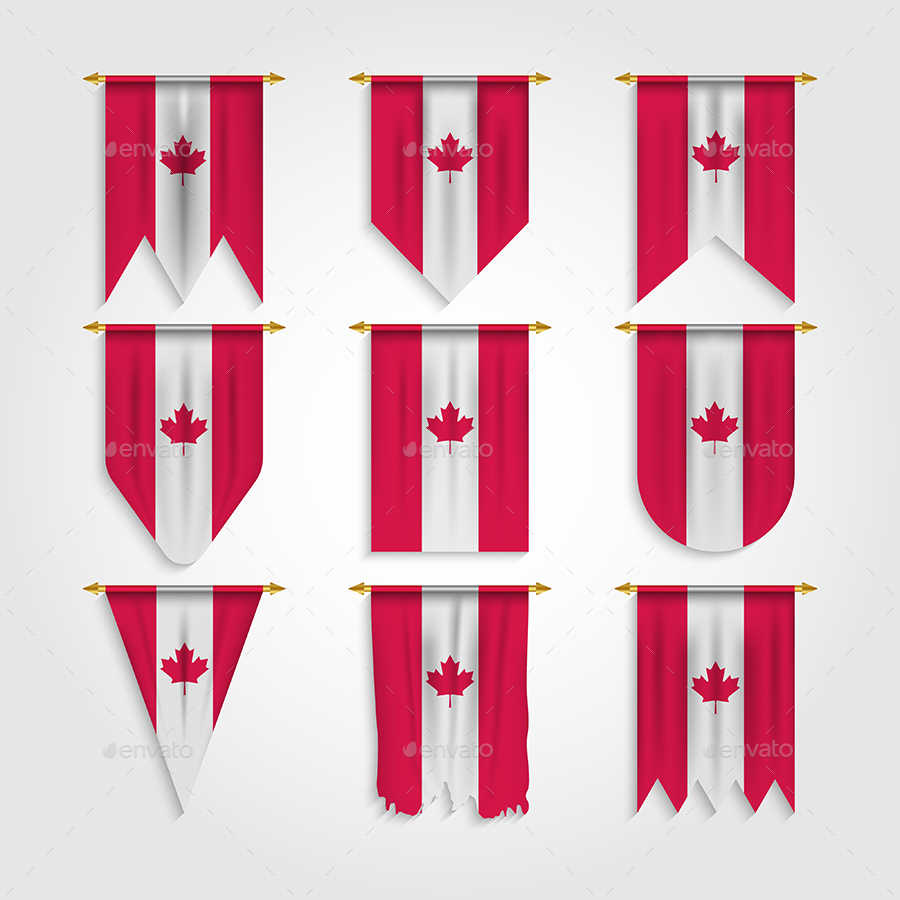 Canada Flag in Various Shapes, Vectors | GraphicRiver