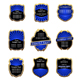 Set of blue labels, Vectors | GraphicRiver