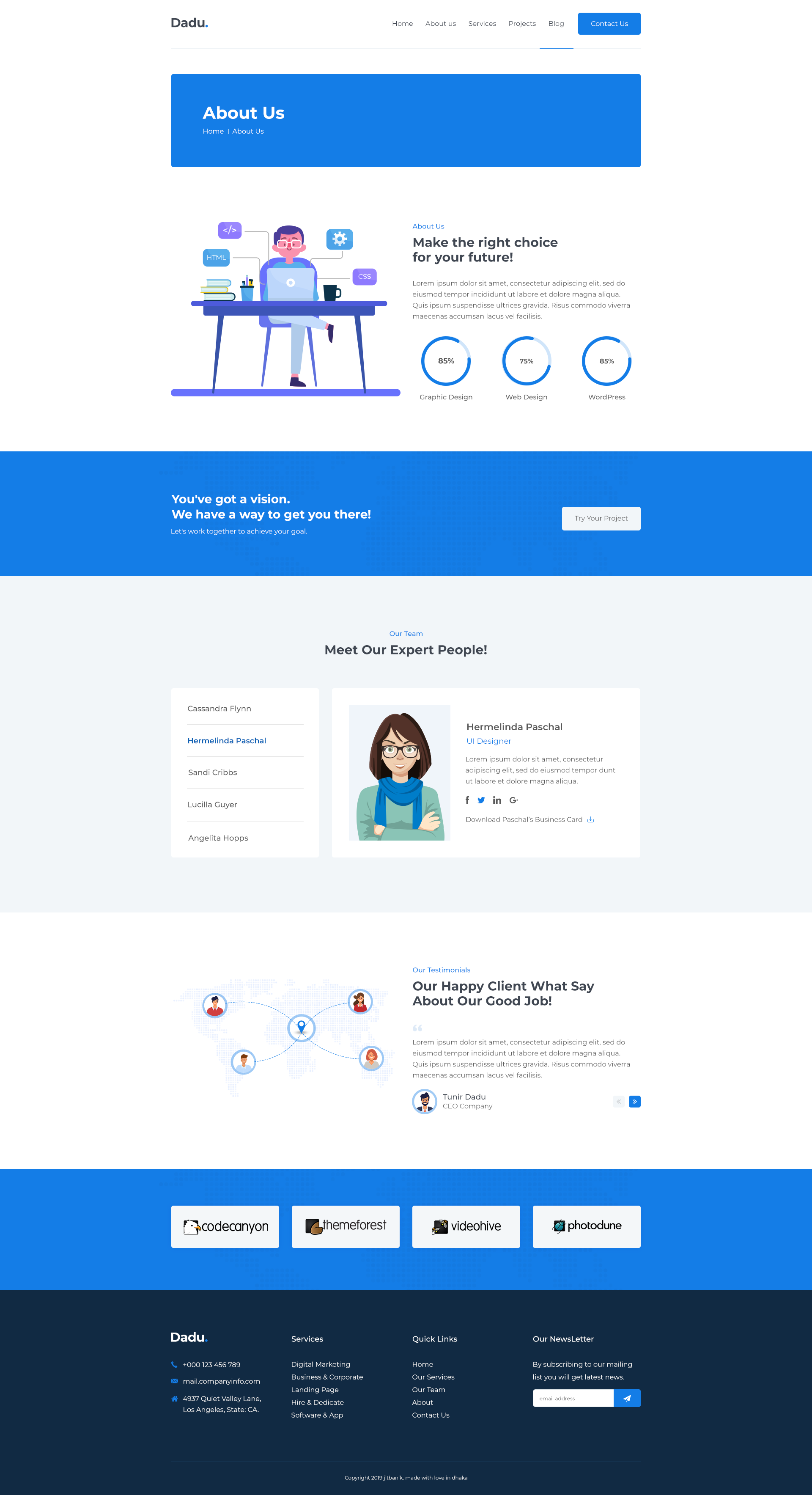 Dadu - Creative Startup Agency PSD Template by Jit_Banik | ThemeForest