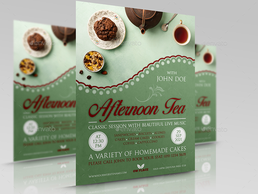 Afternoon Tea - High Tea Party Flyer Template, Print Templates ...