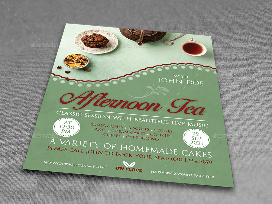 Afternoon Tea - High Tea Party Flyer Template, Print Templates ...