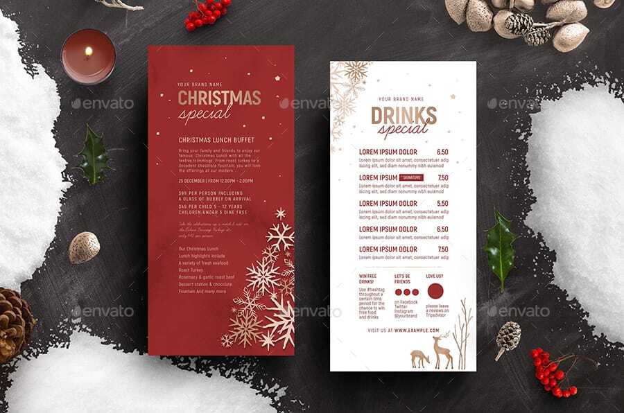 Ornate Christmas Menus, Print Templates | GraphicRiver