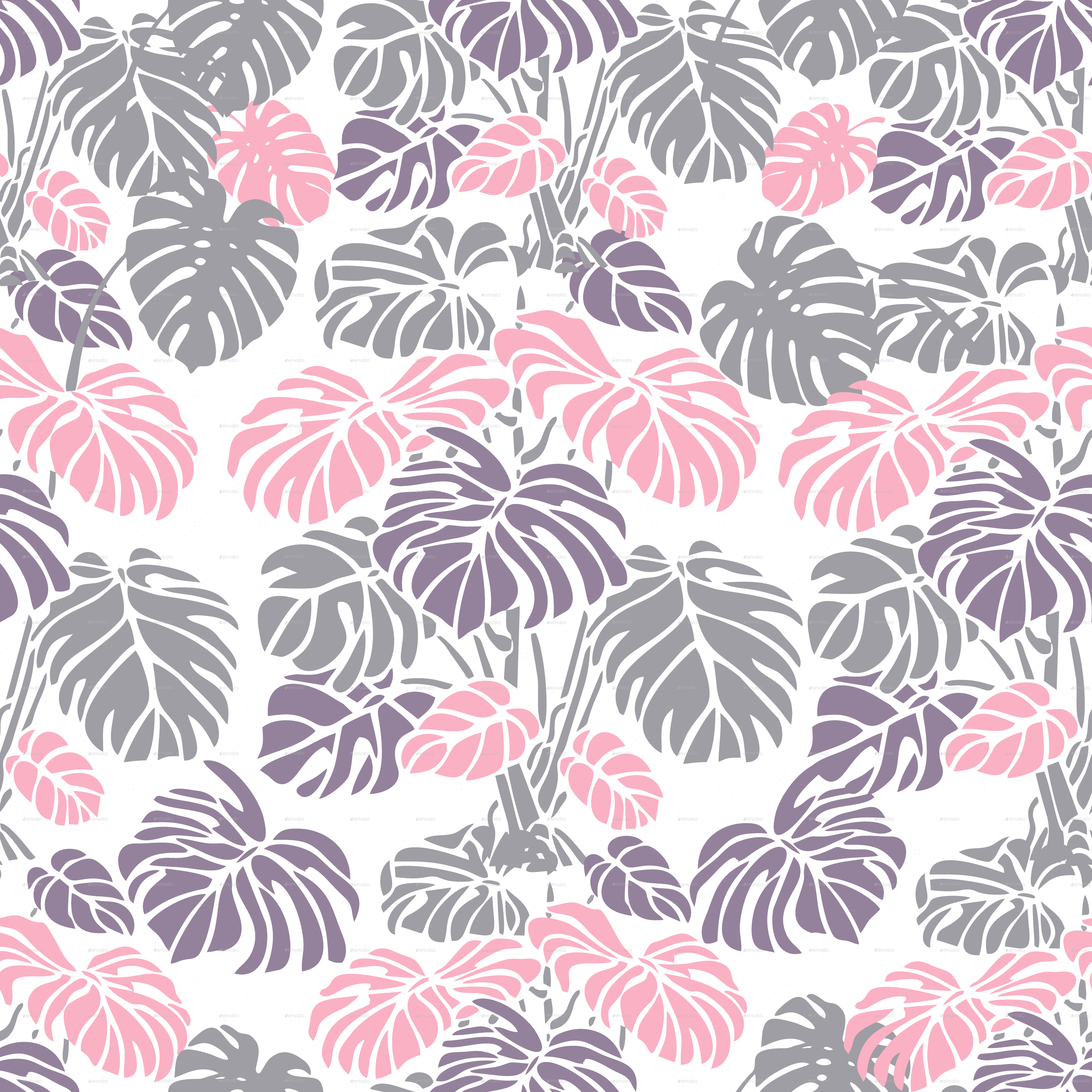 Seamless Pattern of Palm Leaf, Vectors | GraphicRiver