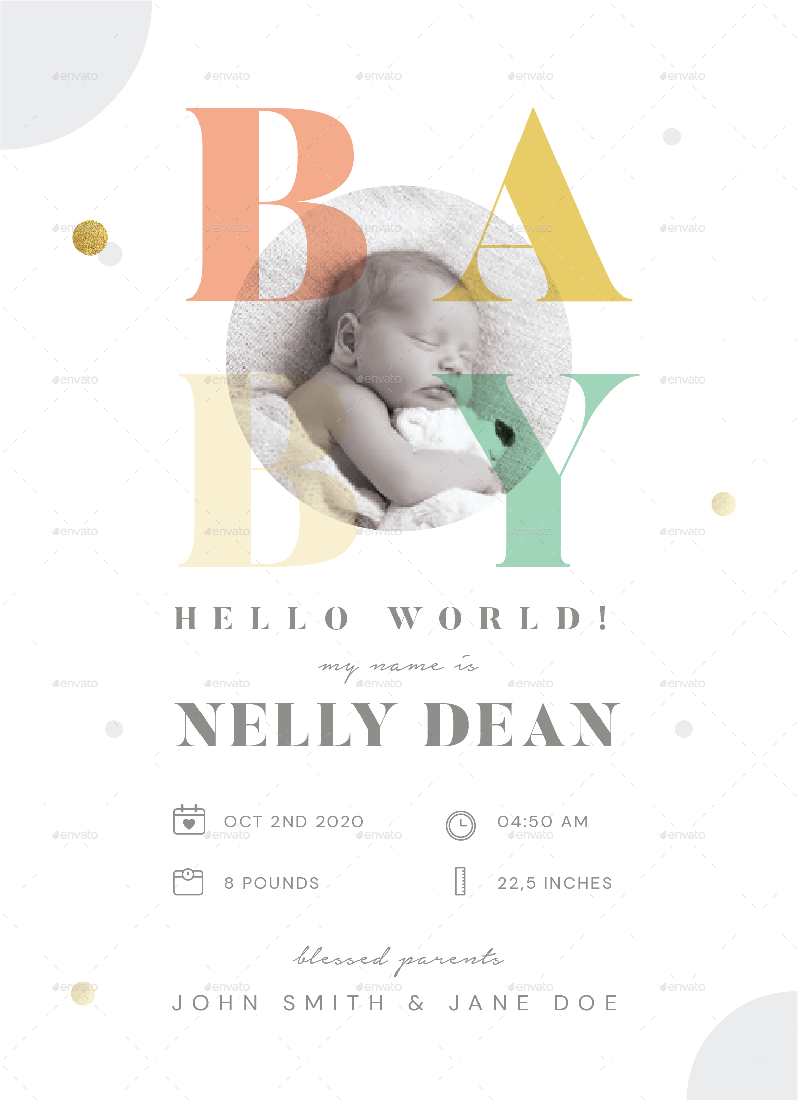 Baby Shower & Baby Announcement Flyer, Print Templates | GraphicRiver