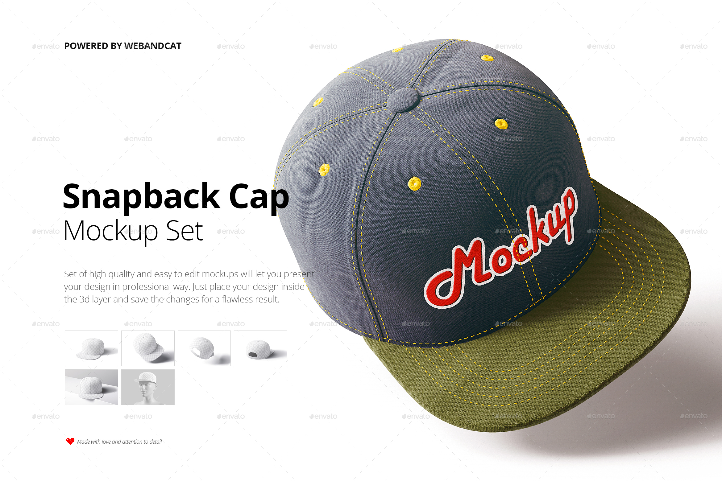 Snapback Cap Mock-up, Graphics | GraphicRiver