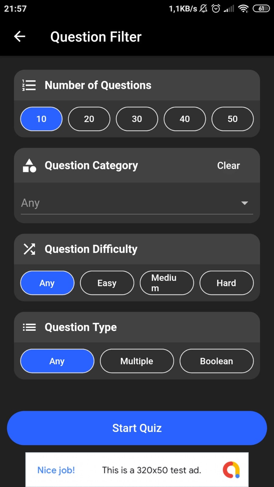 Quiz Flutter Appandroidandios By Faaytech Codecanyon