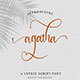 Agatha Script Font, Fonts | GraphicRiver