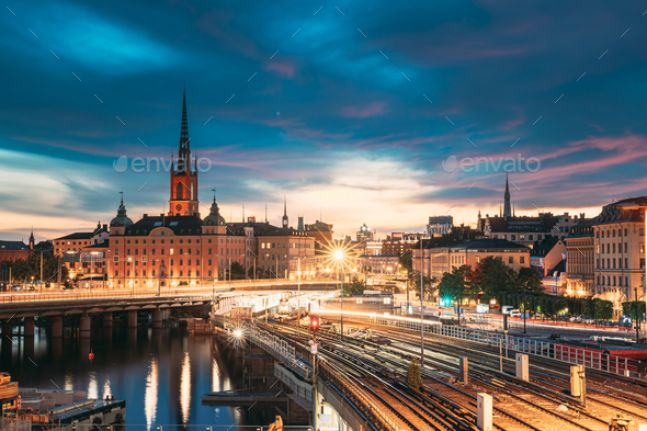 Stockholm, Sweden. Scenic View Of Stockholm Skyline Stock Photo by ...