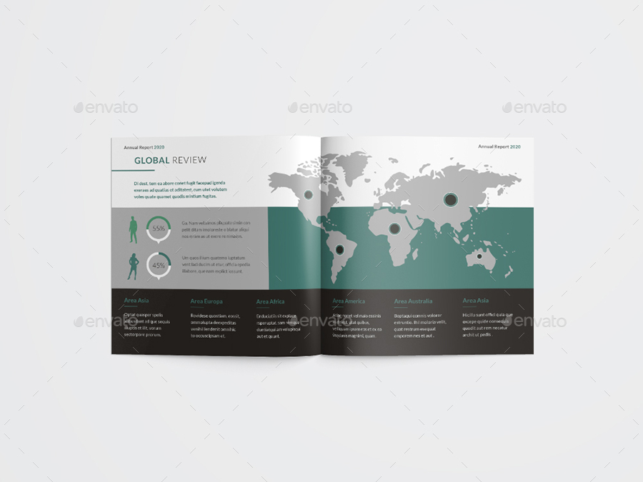 Square Annual Report, Print Templates | GraphicRiver