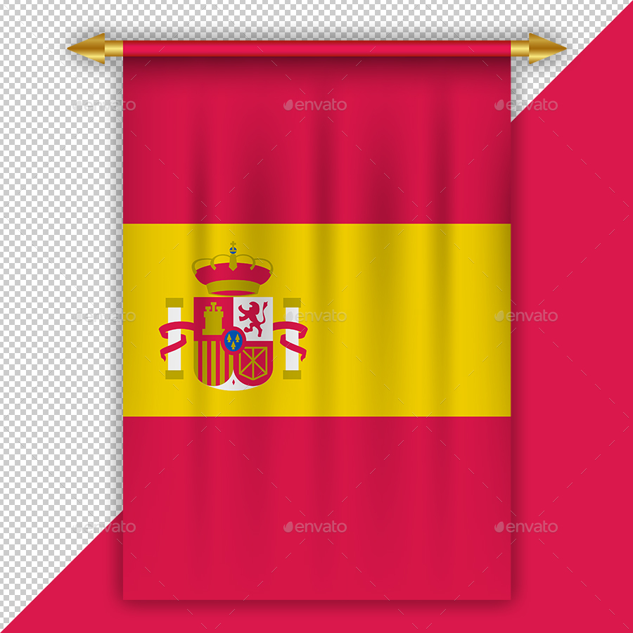 Spain Flag in Various Shape, Vectors | GraphicRiver