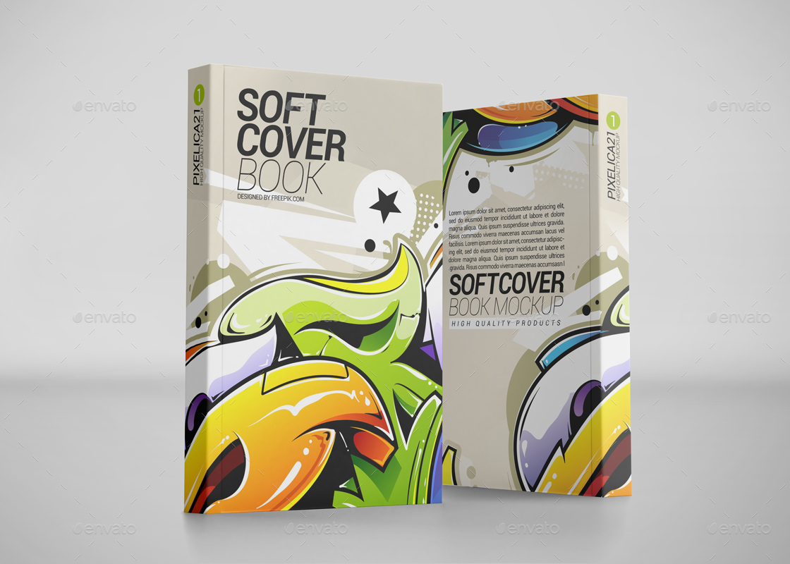 Soft Cover Book Mockup, Graphics | GraphicRiver