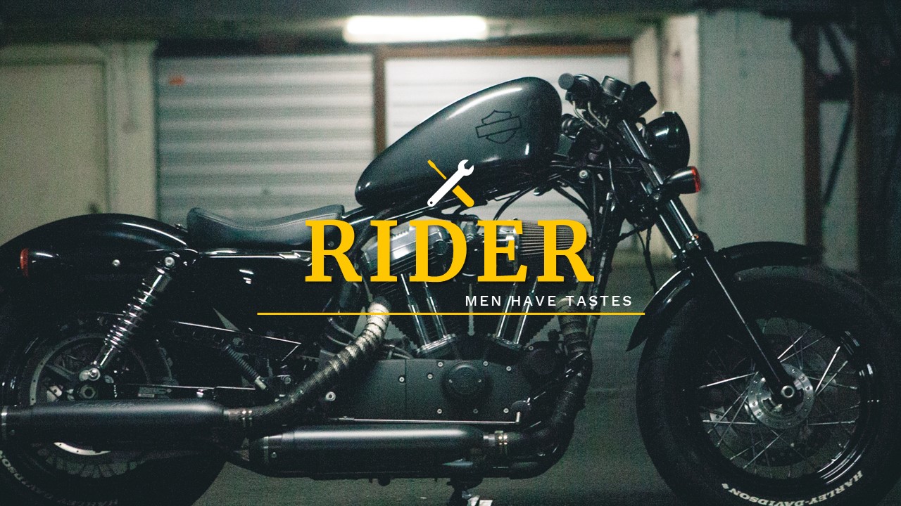 Rider – Motorbike Service PowerPoint Template, Presentation Templates