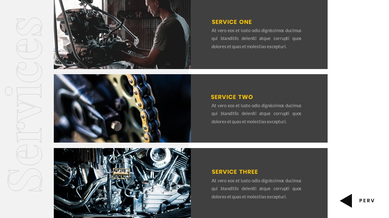 Rider – Motorbike Service PowerPoint Template, Presentation Templates