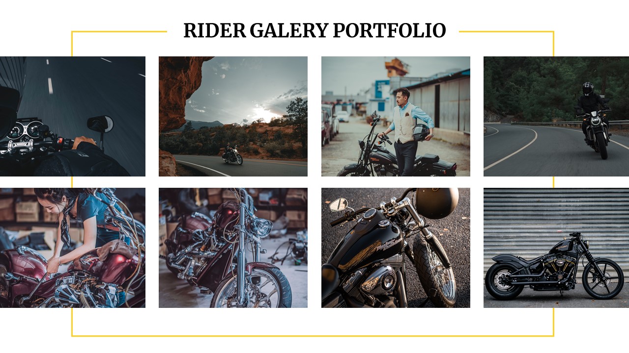 Rider – Motorbike Service PowerPoint Template, Presentation Templates