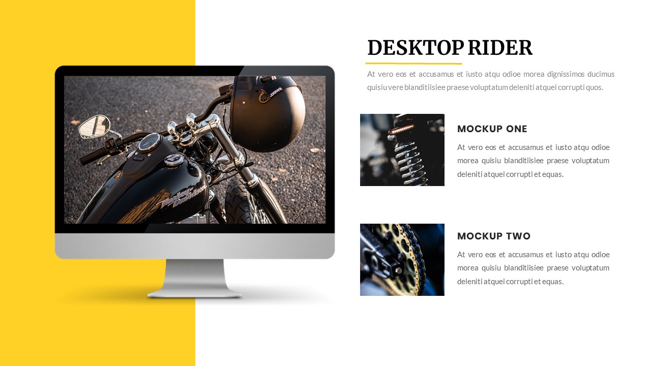 Rider – Motorbike Service PowerPoint Template, Presentation Templates