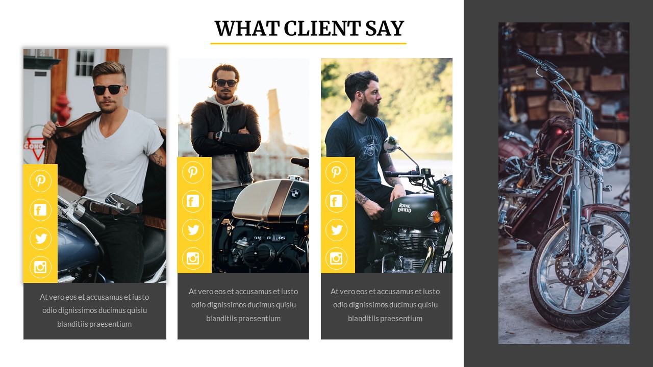 Rider – Motorbike Service PowerPoint Template, Presentation Templates