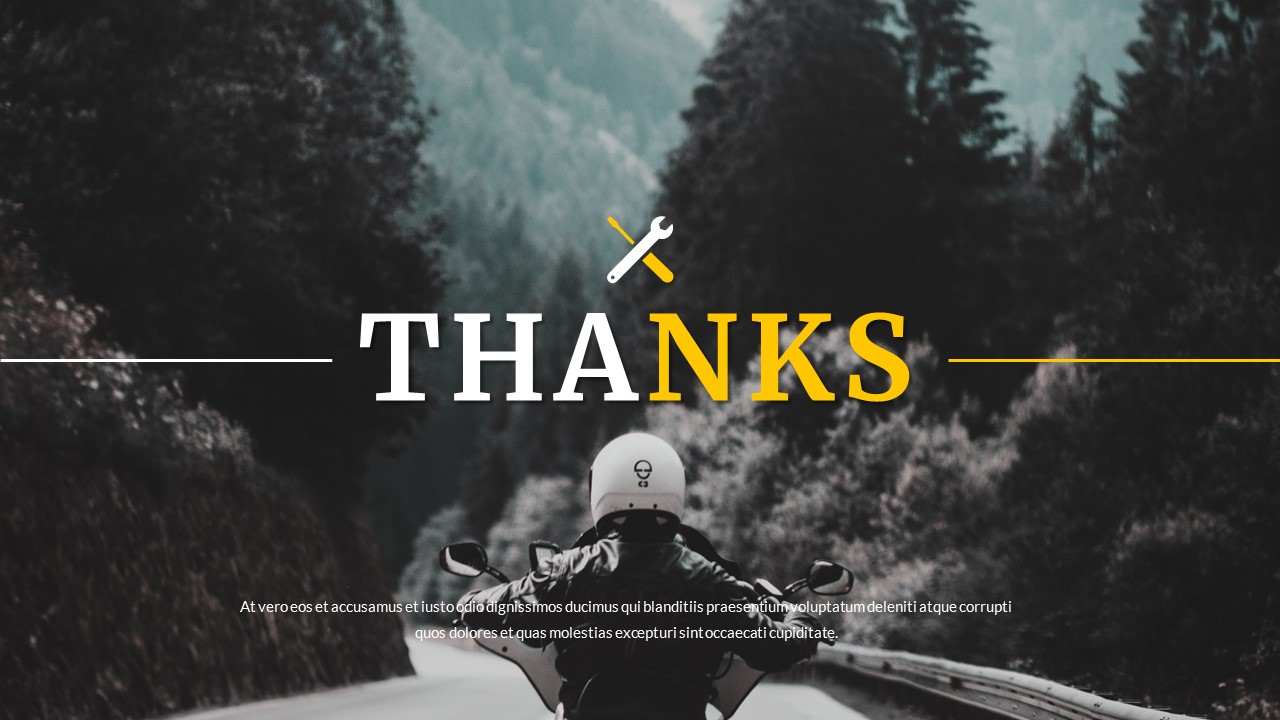 Rider – Motorbike Service PowerPoint Template, Presentation Templates