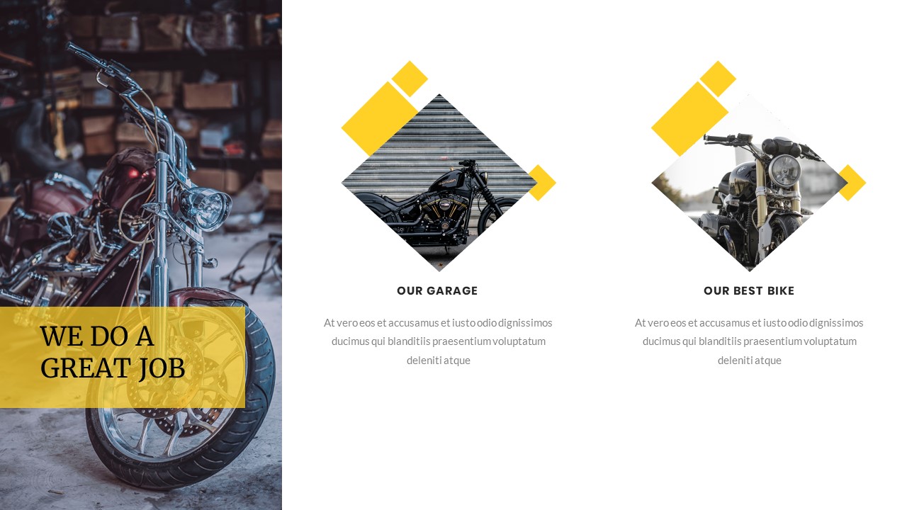 Rider – Motorbike Service PowerPoint Template, Presentation Templates