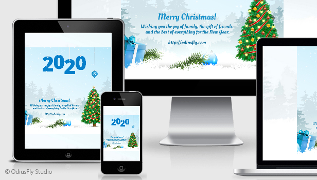 Merry Christmas & Happy New Year Card v1 by odiusfly | CodeCanyon