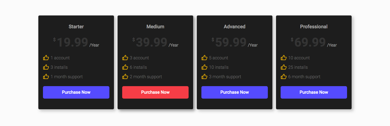 Unik CSS Pricing List / Pricing Table by Web_Trendy | CodeCanyon