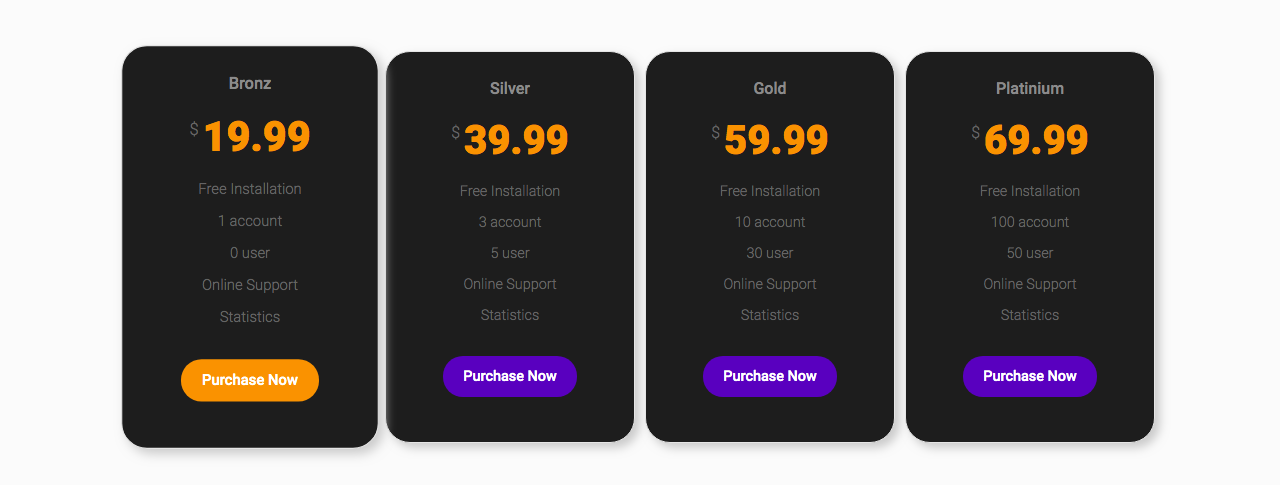 Unik CSS Pricing List / Pricing Table by Web_Trendy | CodeCanyon
